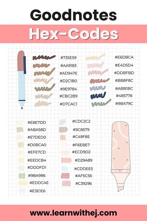 Best 12 Goodnotes Hex Codes Color Palette L Farbcodes L Farben Artofit