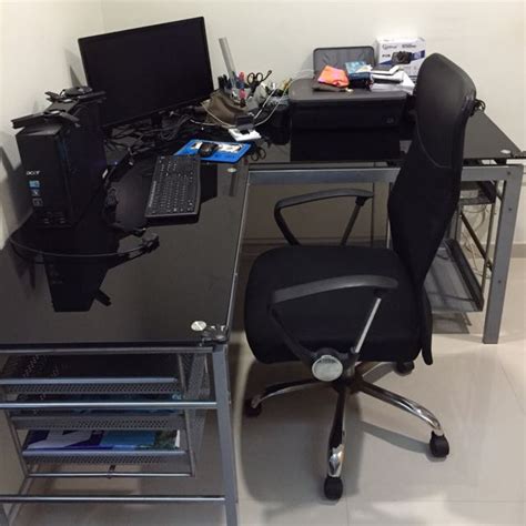 L Shape Study Table L XW XH Furniture Home Living Furniture Tables Sets On Carousell