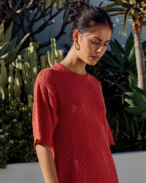 Aere Organic Cotton Relaxed Knit Mini Dress Airrobe