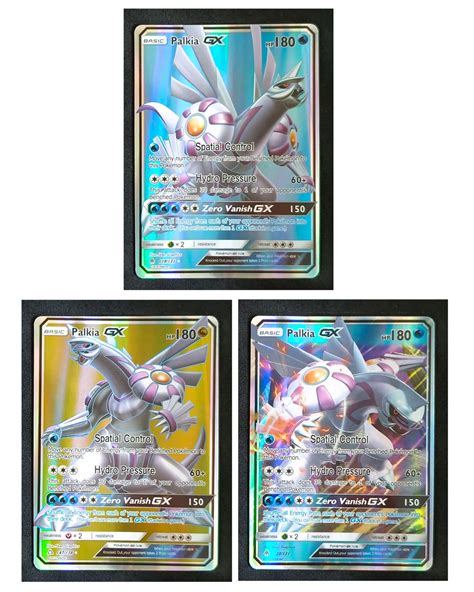 Arceus Dialga Palkia Set Of 8 Cards Tag Team Card Gx Cards Custom Card