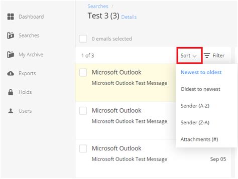 manage archive search results