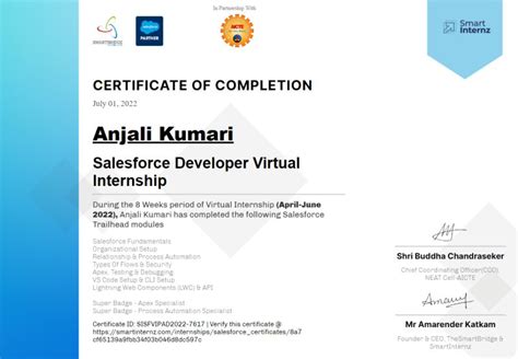 Anjali Kumari On Linkedin Smartbridge Aicte Salesforce Skilledonsalesforce Smartinternz…