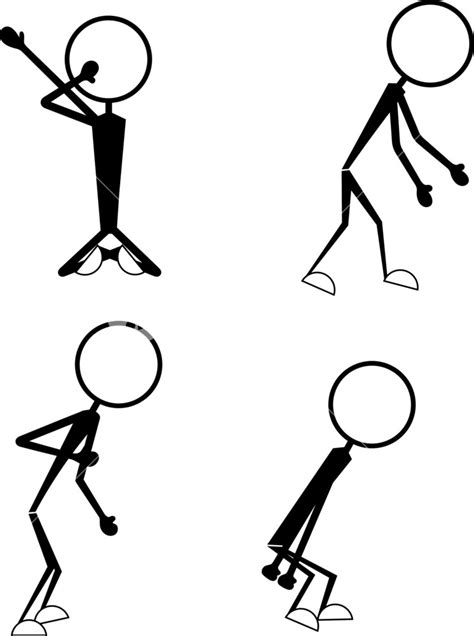 Funny Cartoon Stick Figures Royalty Free Stock Image Storyblocks