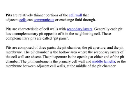 Pits And Plasmodesmata Pptx