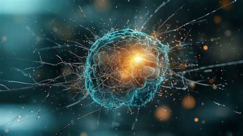 Exploring The Intricacies Of Neurons In The Human Brain X Ray Style Science And Medicine Stock