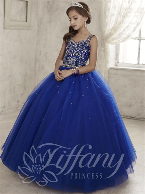French Novelty Tiffany Princess 13443 Girls Tulle Pageant Dress