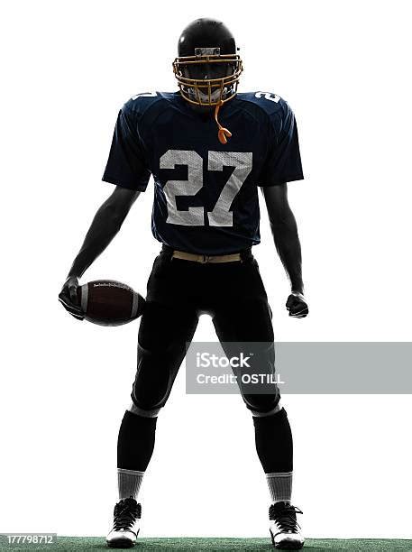 American Football Playerquarterback 남자 실루엣 미식축구 선수에 대한 스톡 사진 및 기타 이미지