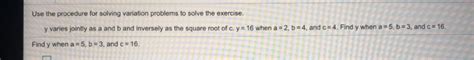 Solved Use The Procedure For Solving Variation Problems To