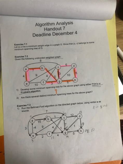 Solved Algorithm Analysis Handout Deadline December Chegg