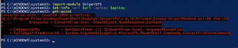 Invalid JSON Primitive Issue 84 Snazy2000 SnipeitPS GitHub