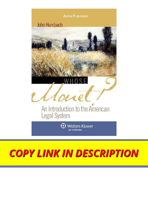 Download Whose Monet An Introduction To The American Legal System