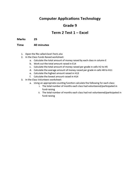 Cat Gr10 Excel Test June2024 Pdf