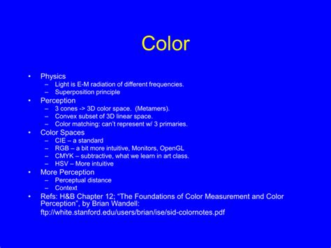 Color Physics Perception