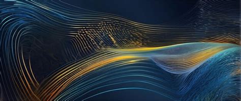 Abstract Blue Background With Interweaving Of Colored Dots And Lines Network Connection