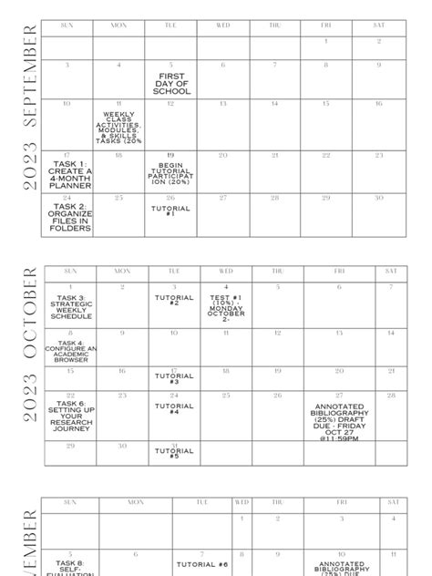 Monthly Schedule Pdf