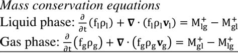 Two Fluid Eulerian Eulerian Model Download Scientific Diagram