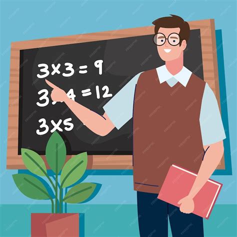 Masculino Professor De Matemática Vetor Grátis