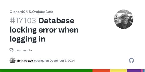 Database Locking Error When Logging In · Issue 17103 · Orchardcmsorchardcore · Github