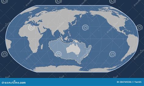 Australian Tectonic Plate Contour Robinson Stock Illustration Illustration Of Boundaries