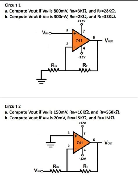Solved Circuit 1 A Compute Vout If VIN Is 800mV RIN 3KQ And