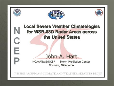 PPT Local Severe Weather Climatologies For WSR D Radar Areas Across The United States