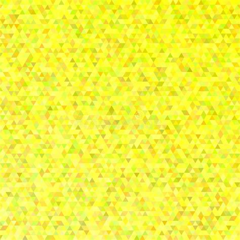 Yellow Abstract Triangle Background Vector Graphic With Regular Triangles Stock Vector