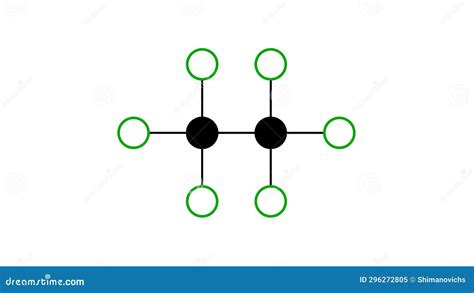 Hexachloroethane Molecule Structural Chemical Formula Ball And Stick