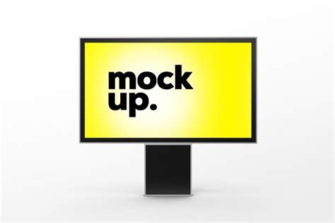 Un Panneau D Affichage Jaune Qui Dit Maquette Dessus PSD Premium