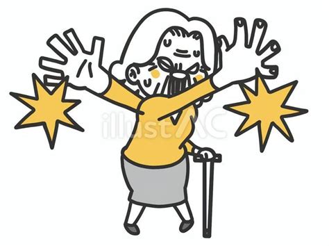 往復ビンタをお見舞いするおばあちゃんイラスト No 25641141｜無料イラスト・フリー素材なら「イラストac」