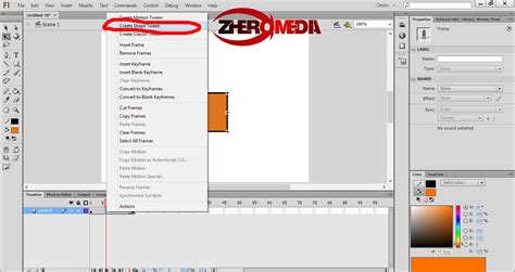tutorial dasar flashanimasi shape tween