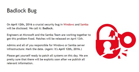 Badlock — Unpatched Windows Samba Vulnerability Affects All Versions Of Windows