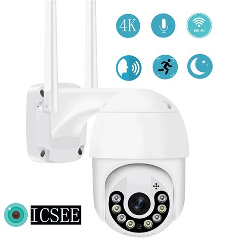 Cámara Ip Hd De 8mp Para Exteriores Videocámara De Seguridad Con Wifi