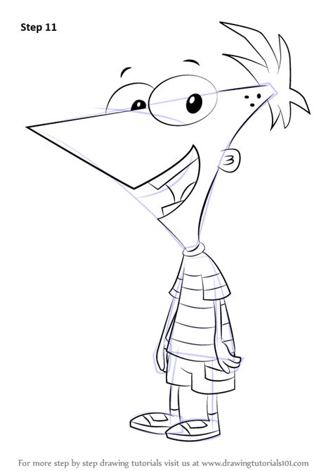 Learn How To Draw Phineas Flynn From Phineas And Ferb Phineas And Ferb
