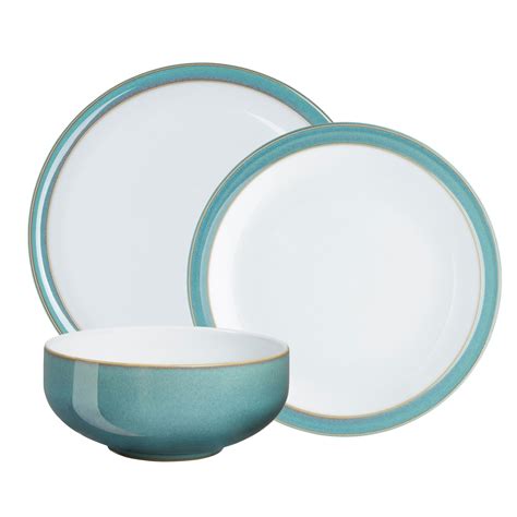 Euro Ceramica Peacock 16 Piece Dinnerware Set In Turquoise Bed Bath And