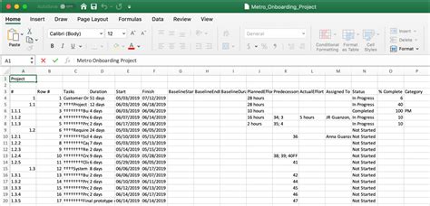 Export A Project To Ms Excel Inspire Planner Help Center Inspire Planner