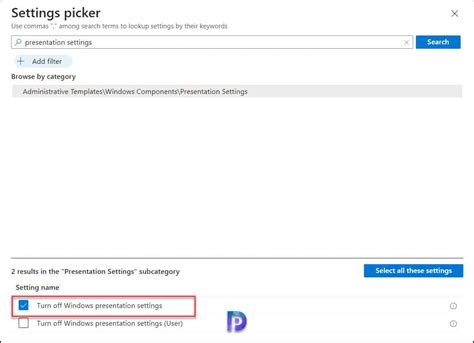 Turn Off Windows Presentation Settings Using Intune GPO