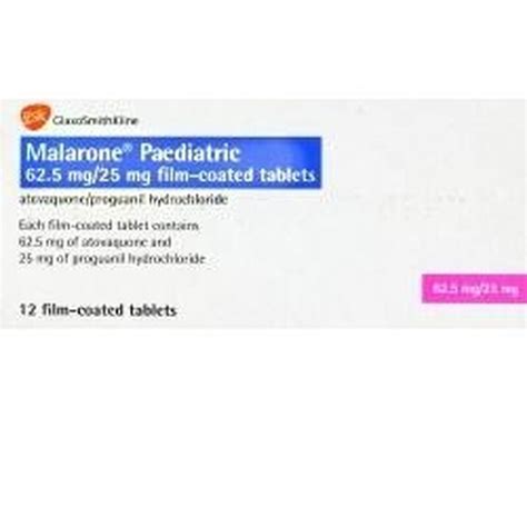 Malarone Paediatric Tablets Atovaquone Proguanil Anti Malarias