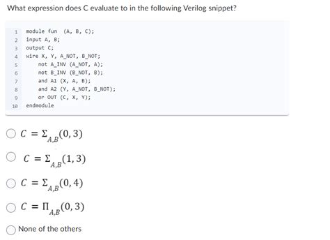 Solved What Expression Does C Evaluate To In The Following Chegg