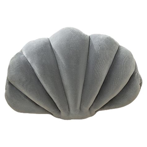 Duixinghas Cozy Soft Textured Pillow Shell Shaped Stuffed Pillow