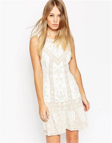 Needle And Thread Lace Embellished Frill Hem Dress