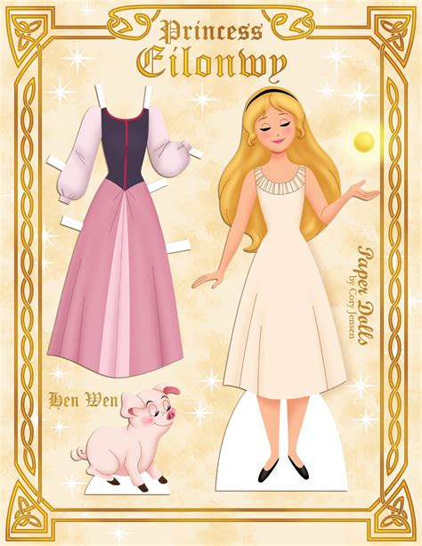 Princess Eilonwy Paper Doll By Cory Jensen From Disneys Black