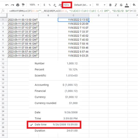 Date Datetime Timezone Order Google Sheets Yyyy Mm Dd Hh Mm Ss GMT To
