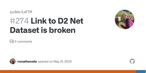 Link To D2 Net Dataset Is Broken · Issue 274 · Zju3dvloftr · Github