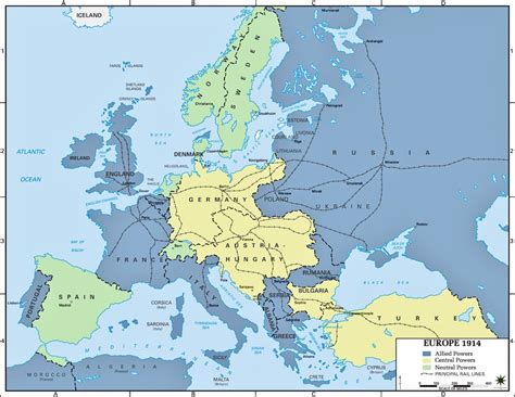 Map Of Europe In 1914 Quiz