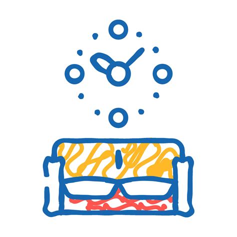 Clock Design Tool On Wall Icon Doodle Illustration Vector Art At Vecteezy