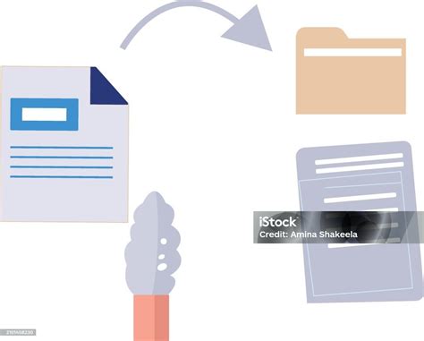 Document Files Are Being Moved To A Folder Stock Illustration Download Image Now Business