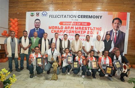 Cm Attends Felicitation Ceremony Of Winners Of World Arm Wrestling