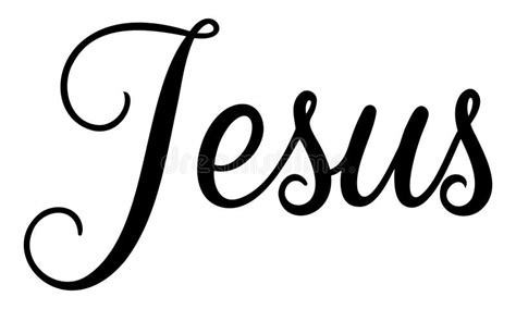 Name Of Jesus Written He White Background Calligraphic Text Symbol Of