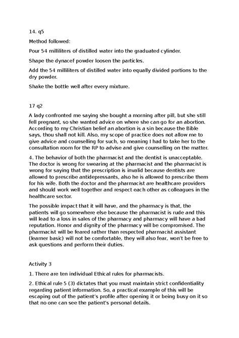 Penelope Notes Q Method Followed Pour 54 Milliliters Of Distilled