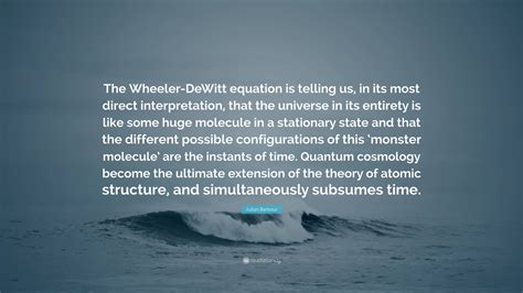 Julian Barbour Quote The Wheeler DeWitt Equation Is Telling Us In